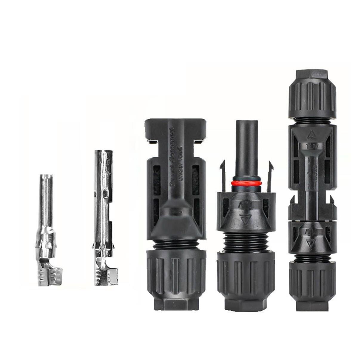 PV Stecker Set MC4, 1000 V 45 A Stecker und Buchse für 4-6 mm2 Kabel, 6 ...